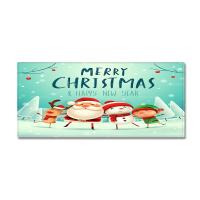 China Christmas Tree Non Slip Bathroom Mat 60x180cm Polyester Water Absorbent Floor Carpet for sale