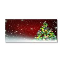 China Christmas Tree Non Slip Bathroom Mat 60x180cm Polyester Water Absorbent Floor Carpet for sale