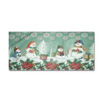 China Christmas Tree Non Slip Bathroom Mat 60x180cm Polyester Water Absorbent Floor Carpet for sale