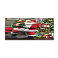 China Christmas Tree Non Slip Bathroom Mat 60x180cm Polyester Water Absorbent Floor Carpet for sale