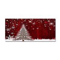 China Christmas Tree Non Slip Bathroom Mat 60x180cm Polyester Water Absorbent Floor Carpet for sale