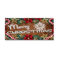 China Christmas Tree Non Slip Bathroom Mat 60x180cm Polyester Water Absorbent Floor Carpet for sale