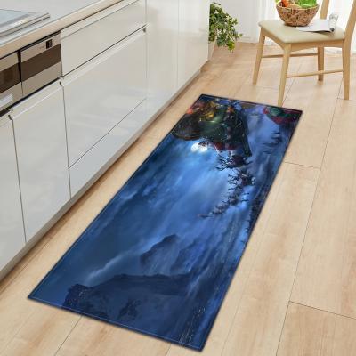 China Custom Size Polyester Bathroom Mat Non Slip Water Absorbent Floor Mat 40x60cm for sale