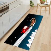China Custom Size Polyester Bathroom Mat Non Slip Water Absorbent Floor Mat 40x60cm for sale