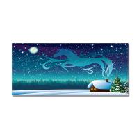 China Santa Christmas Kitchen Runner Rug 40x60cm Washable Polyester Non-Slip Floor Mat for sale
