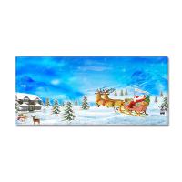 China Santa Christmas Kitchen Runner Rug 40x60cm Washable Polyester Non-Slip Floor Mat for sale