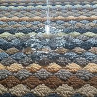 China Polypropylene Striped Bathroom Mat Non Slip Floor Runner 37*57cm for sale