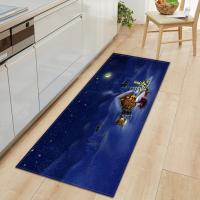 China Waterproof Polyester Santa Claus Kitchen Floor Mat 60x90cm Long Strip Carpet for Sofa Area for sale