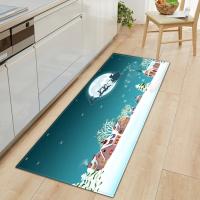 China Waterproof Polyester Santa Claus Kitchen Floor Mat 60x90cm Long Strip Carpet for Sofa Area for sale