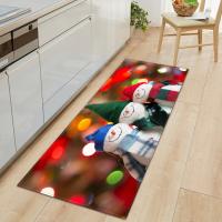 China Waterproof Polyester Santa Claus Kitchen Floor Mat 60x90cm Long Strip Carpet for Sofa Area for sale