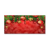China Red Bells Christmas Kitchen Standing Mat Non-Slip Polyester Floor Carpet 40x120cm for sale