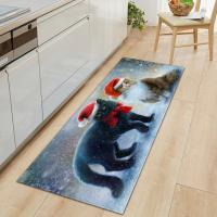 China Christmas Tree Kitchen Floor Mats Fatigue Runner Machine Washable for sale