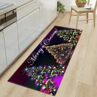 China Christmas Tree Kitchen Floor Mats Fatigue Runner Machine Washable for sale