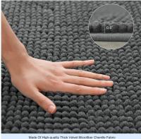 China Polyester Shag Area Rug 50x80cm Hand Washable Living Room Carpet for sale