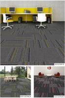 China Nylon Office Pure Color Square Commercial Floor Mat 50cm x 50cm Flame Retardant Carpet for sale