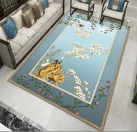 China New Chinese Style Washable Polyester Carpet 200x300cm Rectangle Living Room Floor Mat for sale