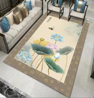 China New Chinese Style Washable Polyester Carpet 200x300cm Rectangle Living Room Floor Mat for sale