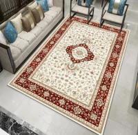 China New Chinese Style Washable Polyester Carpet 200x300cm Rectangle Living Room Floor Mat for sale