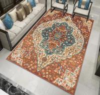 China New Chinese Style Washable Polyester Carpet 200x300cm Rectangle Living Room Floor Mat for sale