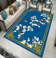 China New Chinese Style Washable Polyester Carpet 200x300cm Rectangle Living Room Floor Mat for sale