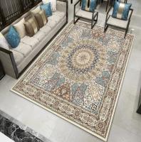 China New Chinese Style Washable Polyester Carpet 200x300cm Rectangle Living Room Floor Mat for sale