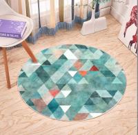 China Polyester Circular Bedroom Carpet 120cm North European Style Living Room Floor Rug for sale
