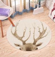 China Polyester Circular Bedroom Carpet 120cm North European Style Living Room Floor Rug for sale