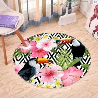 China Polyester Circular Bedroom Carpet 120cm North European Style Living Room Floor Rug for sale