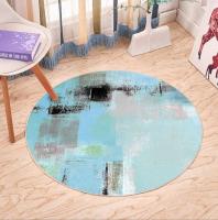 China Polyester Circular Bedroom Carpet 120cm North European Style Living Room Floor Rug for sale