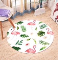 China Polyester Circular Bedroom Carpet 120cm North European Style Living Room Floor Rug for sale