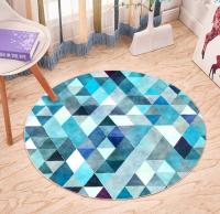 China Polyester Circular Bedroom Carpet 120cm North European Style Living Room Floor Rug for sale