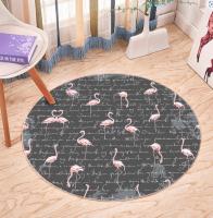 China Polyester Circular Bedroom Carpet 120cm North European Style Living Room Floor Rug for sale