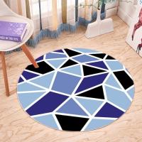 China Polyester Circular Bedroom Carpet 120cm North European Style Living Room Floor Rug for sale