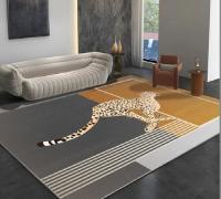 China Polyester Rectangle Folding Floor Carpet 120x160 cm Morocco North European Light Luxury Bedroom Rug for sale