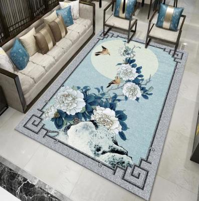 China Washable Polyester Fiber Classic Bedroom Floor Carpet 60x90cm Custom Size Living Room Rug for sale