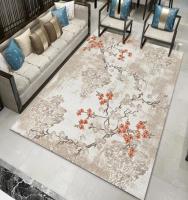 China Washable Polyester Fiber Classic Bedroom Floor Carpet 60x90cm Custom Size Living Room Rug for sale