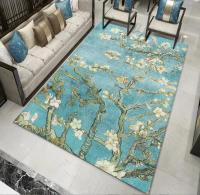 China Washable Polyester Fiber Classic Bedroom Floor Carpet 60x90cm Custom Size Living Room Rug for sale