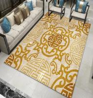 China Washable Polyester Fiber Classic Bedroom Floor Carpet 60x90cm Custom Size Living Room Rug for sale