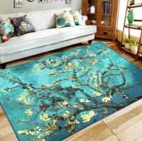 China Customizable Polyester Fiber Living Room Carpet 40x60cm to 190x250cm Machine Washable for sale