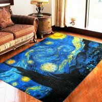 China Customizable Polyester Fiber Living Room Carpet 40x60cm to 190x250cm Machine Washable for sale