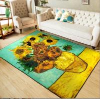 China Customizable Polyester Fiber Living Room Carpet 40x60cm to 190x250cm Machine Washable for sale