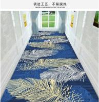 China Custom Polyester Fiber Corridor Coil Carpet 0.6m-2m Width for Hotel Entry Commercial Floor Mat for sale