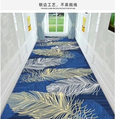 China Custom Polyester Fiber Corridor Coil Carpet 0.6m-2m Width for Hotel Entry Commercial Floor Mat for sale