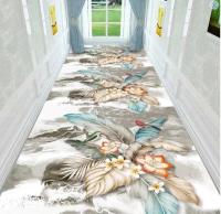 China Custom Polyester Fiber Corridor Coil Carpet 0.6m-2m Width for Hotel Entry Commercial Floor Mat for sale