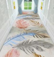 China Custom Polyester Fiber Corridor Coil Carpet 0.6m-2m Width for Hotel Entry Commercial Floor Mat for sale