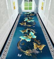China Custom Polyester Fiber Corridor Coil Carpet 0.6m-2m Width for Hotel Entry Commercial Floor Mat for sale