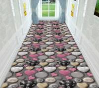 China Custom Polyester Fiber Corridor Coil Carpet 0.6m-2m Width for Hotel Entry Commercial Floor Mat for sale