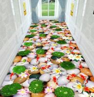 China Custom Polyester Fiber Corridor Coil Carpet 0.6m-2m Width for Hotel Entry Commercial Floor Mat for sale