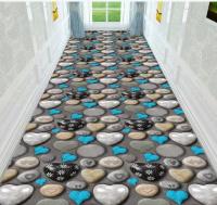 China Custom Polyester Fiber Corridor Coil Carpet 0.6m-2m Width for Hotel Entry Commercial Floor Mat for sale
