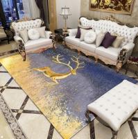 China Polyester Fiber Living Room Carpet 80x120cm Modern Simple Machine Woven Floor Carpet for sale